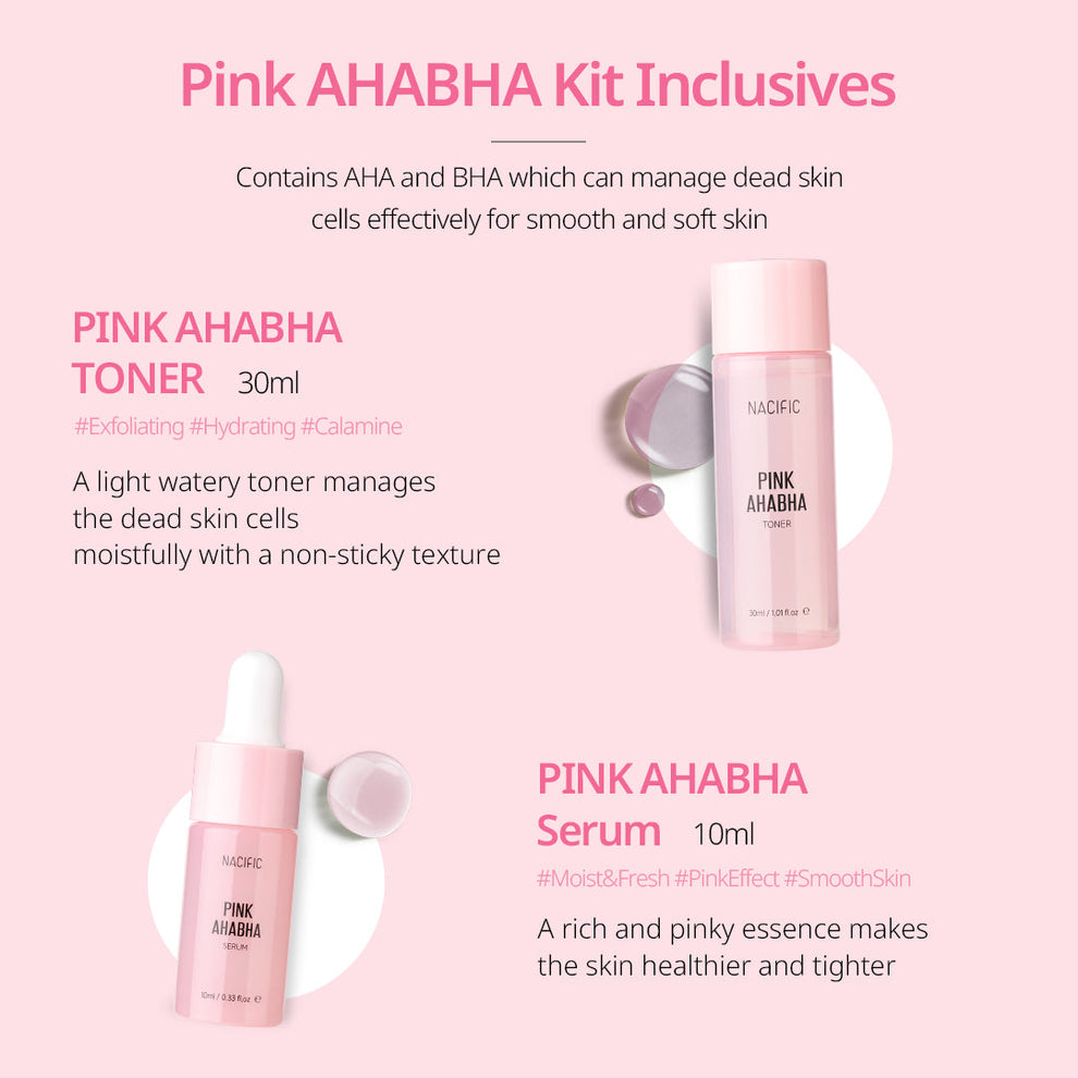 Pink AHA BHA KIT – NACIFIC AUSTRALIA | The Birth of Natural Beauty